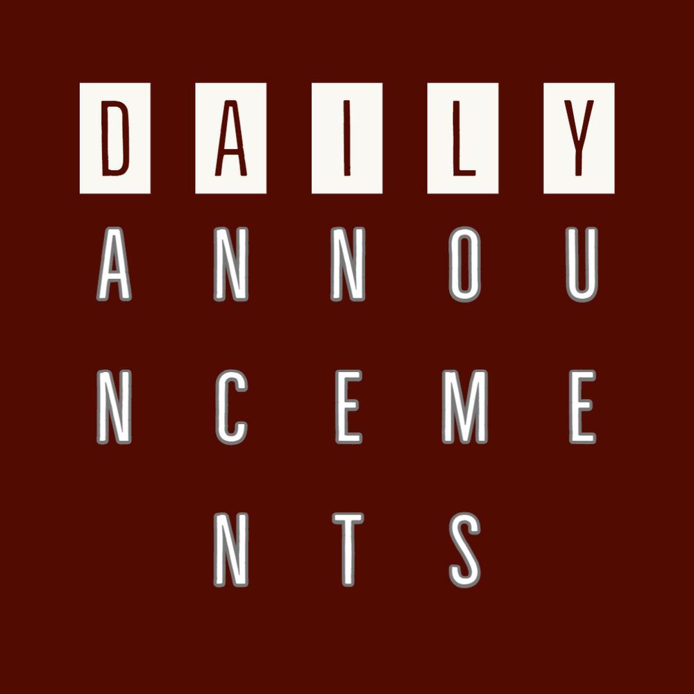 DAILY ANNOUNCEMENTS | Benton High School